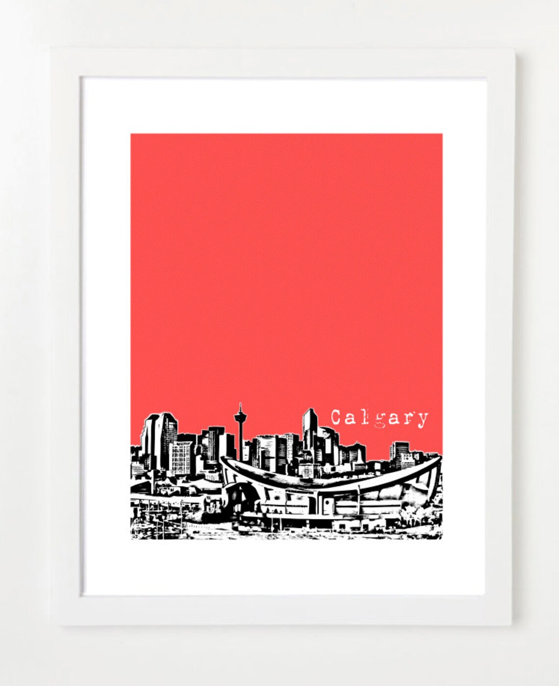 Calgary Alberta Skyline Poster City Skyline Art Print - Etsy