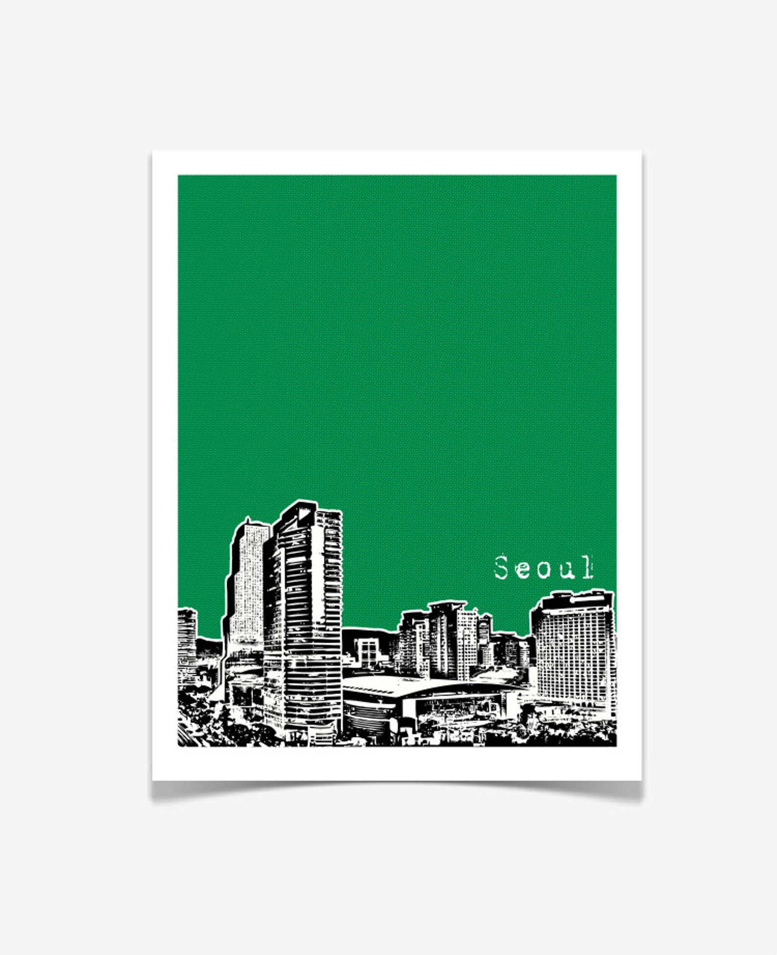 Seoul South Korea City Skyline Poster Seoul Art Print | Etsy
