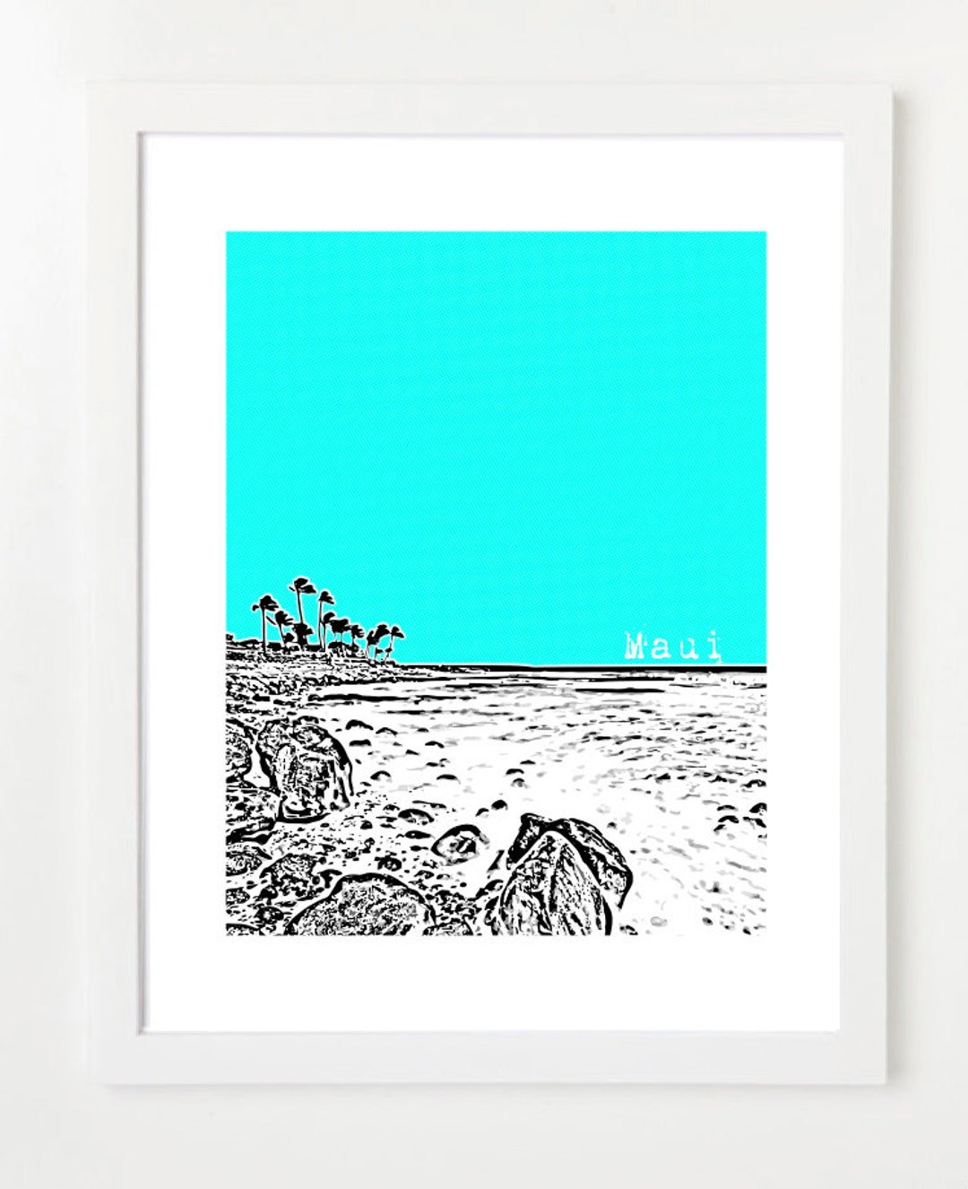 Maui Hawaii Art Print Hawaiian Islands Poster Maui Wedding Gift - Etsy
