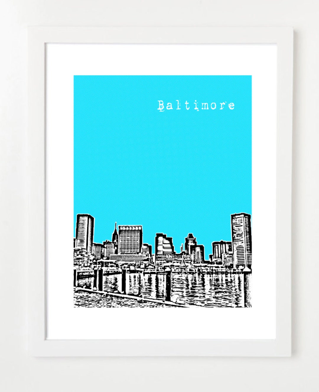 Baltimore Skyline Art Print City Skyline Series Poster Baltimore ...