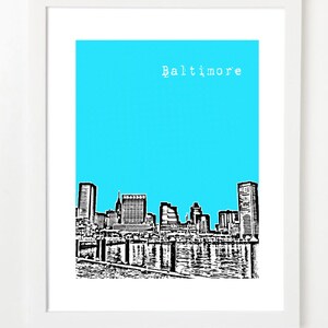 Baltimore Skyline Art Print City Skyline Series Poster Baltimore ...