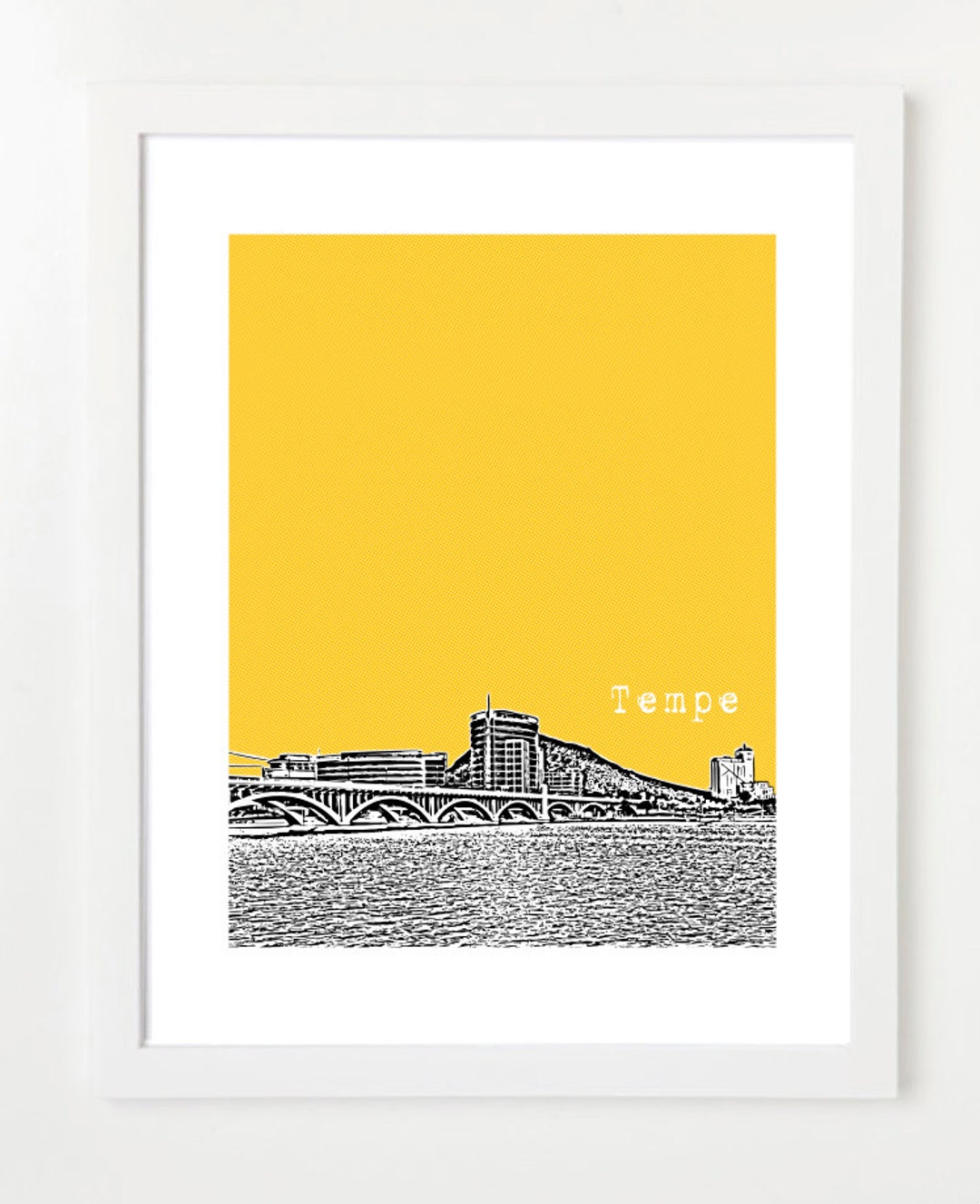 Tempe Skyline Art Print Tempe Arizona City Skyline Series - Etsy