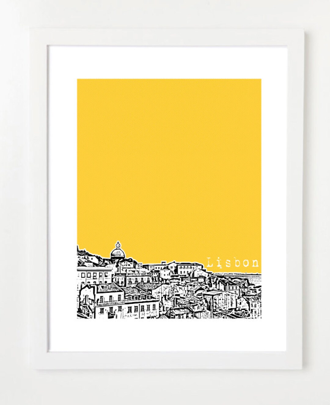 Lisbon Portugal Poster City Skyline Art Print Lisbon Travel Art - Etsy