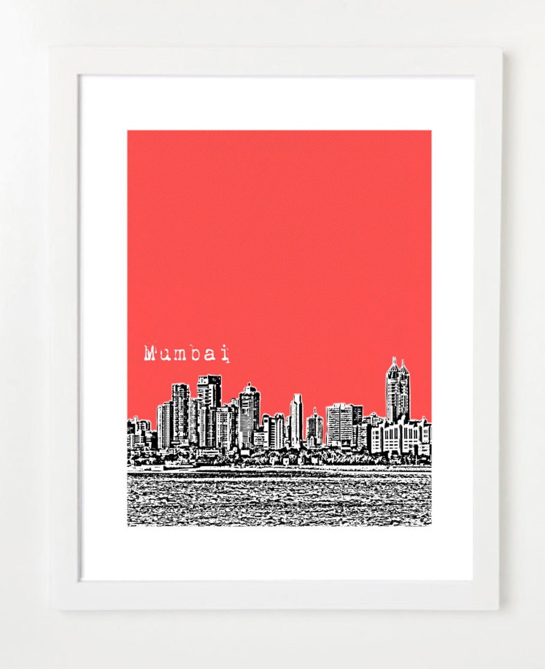 Mumbai India Poster Mumbai City Skyline Art Print Mumbai Poster - Etsy