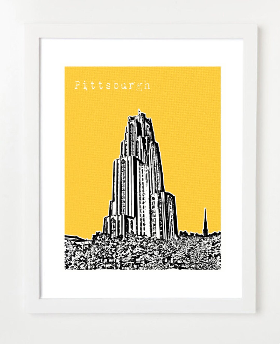 Pittsburgh Cathedral of Learning Art Print Pittsburgh, PA City Poster ...