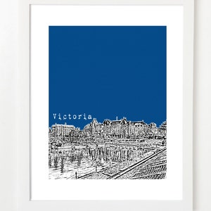 Victoria Art Print Victoria, British Columbia Victoria Harbour Skyline ...
