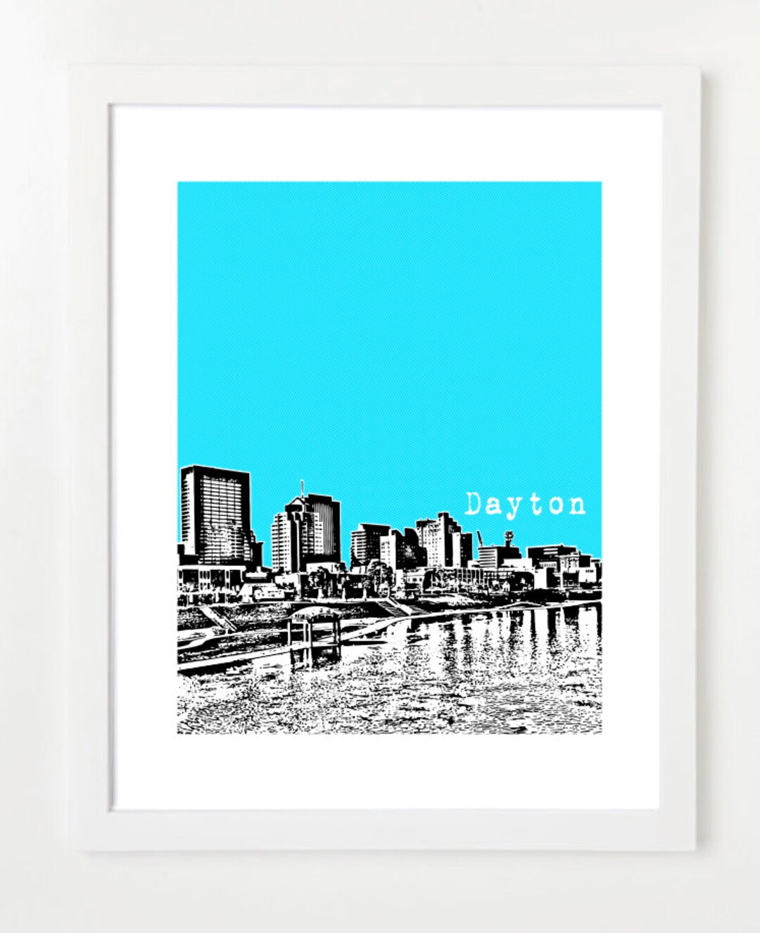 Dayton Poster Dayton Ohio State Art Print Dayton City Skyline Series - Etsy