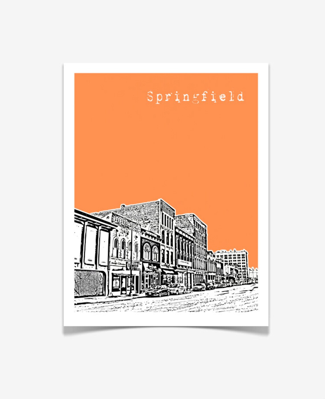 Springfield Missouri Poster City Skyline Art Print - Etsy