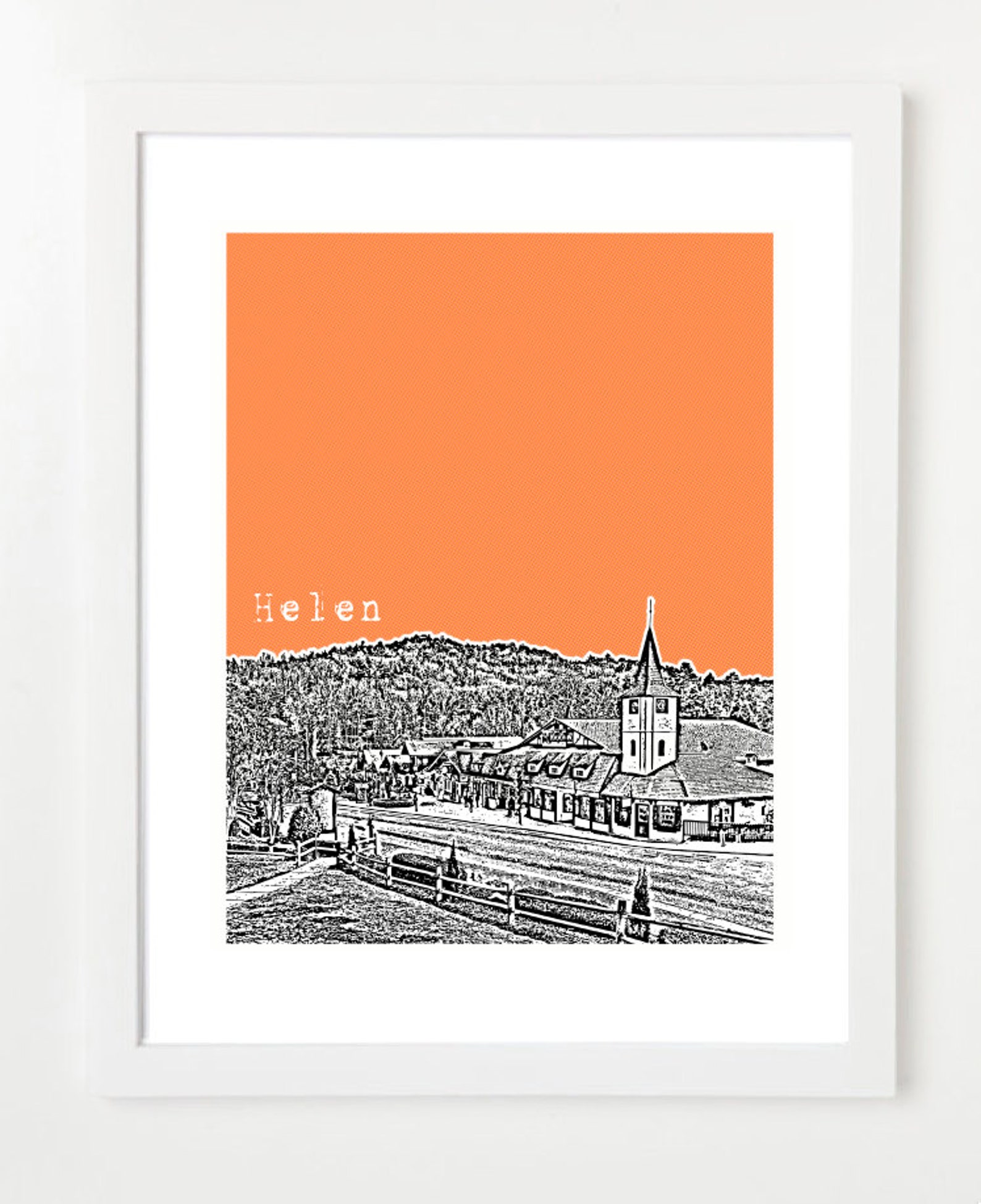 Helen Georgia Art Print Helen Georgia Skyline Poster Gift | Etsy