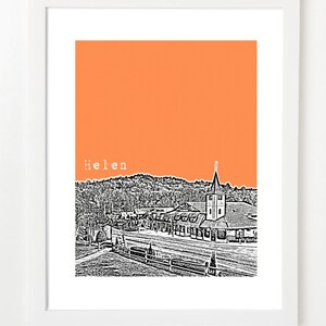 Helen Georgia Art Print Helen Georgia Skyline Poster Gift - Etsy