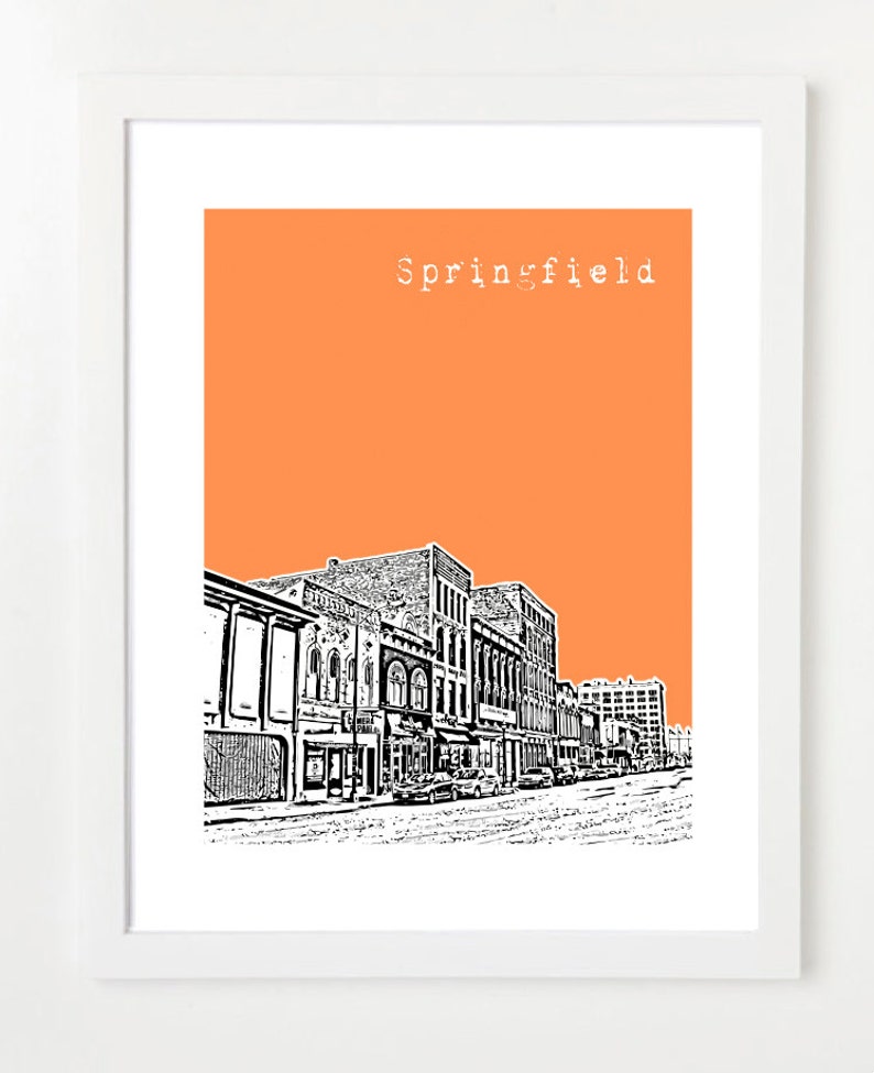 Springfield Missouri Poster City Skyline Art Print - Etsy