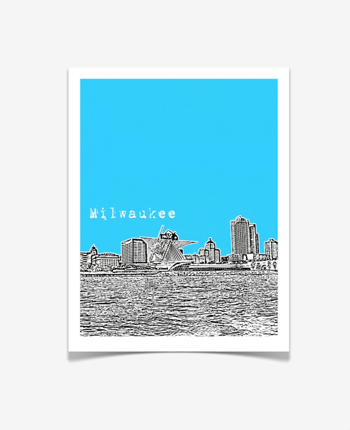 Milwaukee Art Print Milwaukee Skyline Poster Milwaukee WI | Etsy