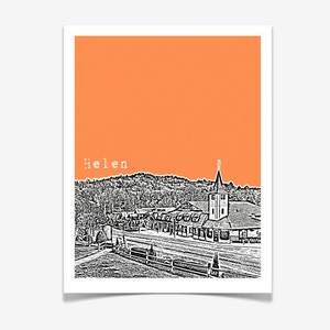 Helen Georgia Art Print Helen Georgia Skyline Poster Gift - Etsy