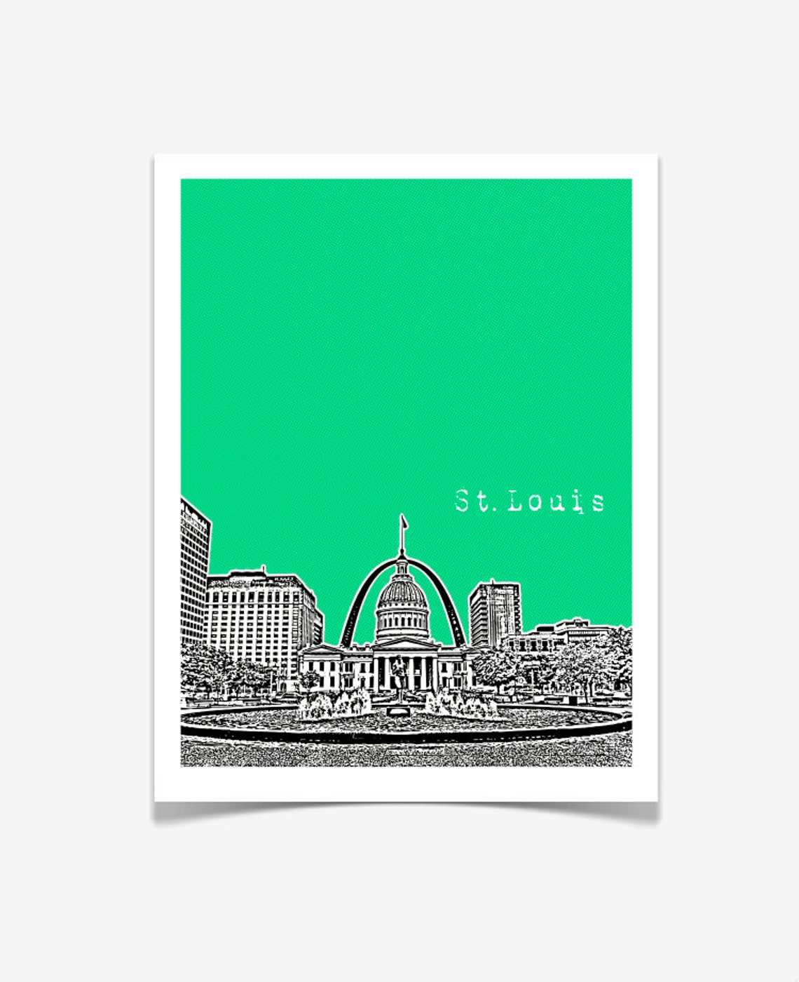St. Louis Skyline Saint Louis City Skyline Poster Gateway - Etsy