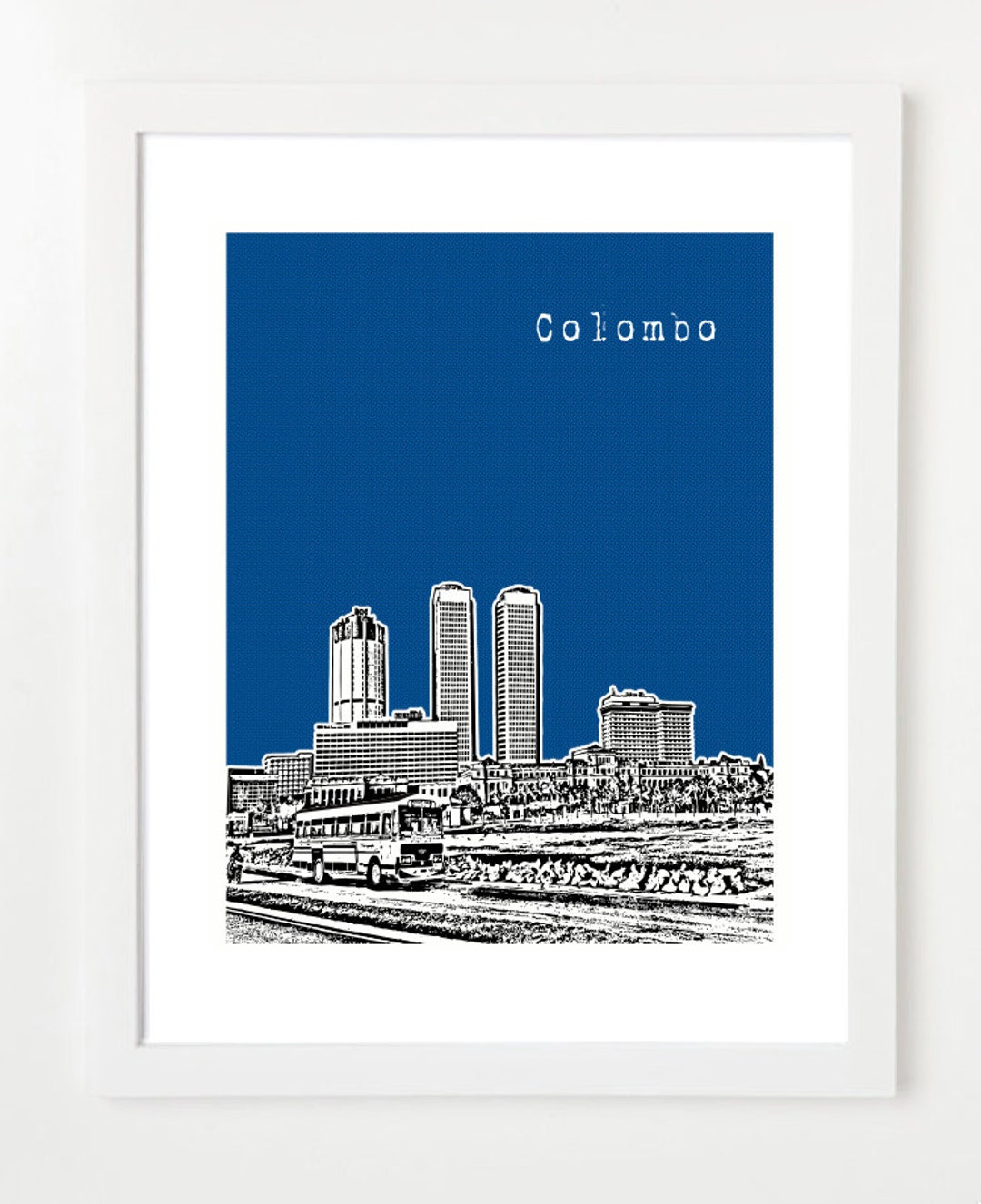 Colombo, Sri Lanka Poster Skyline Art Print Colombo Poster - Etsy