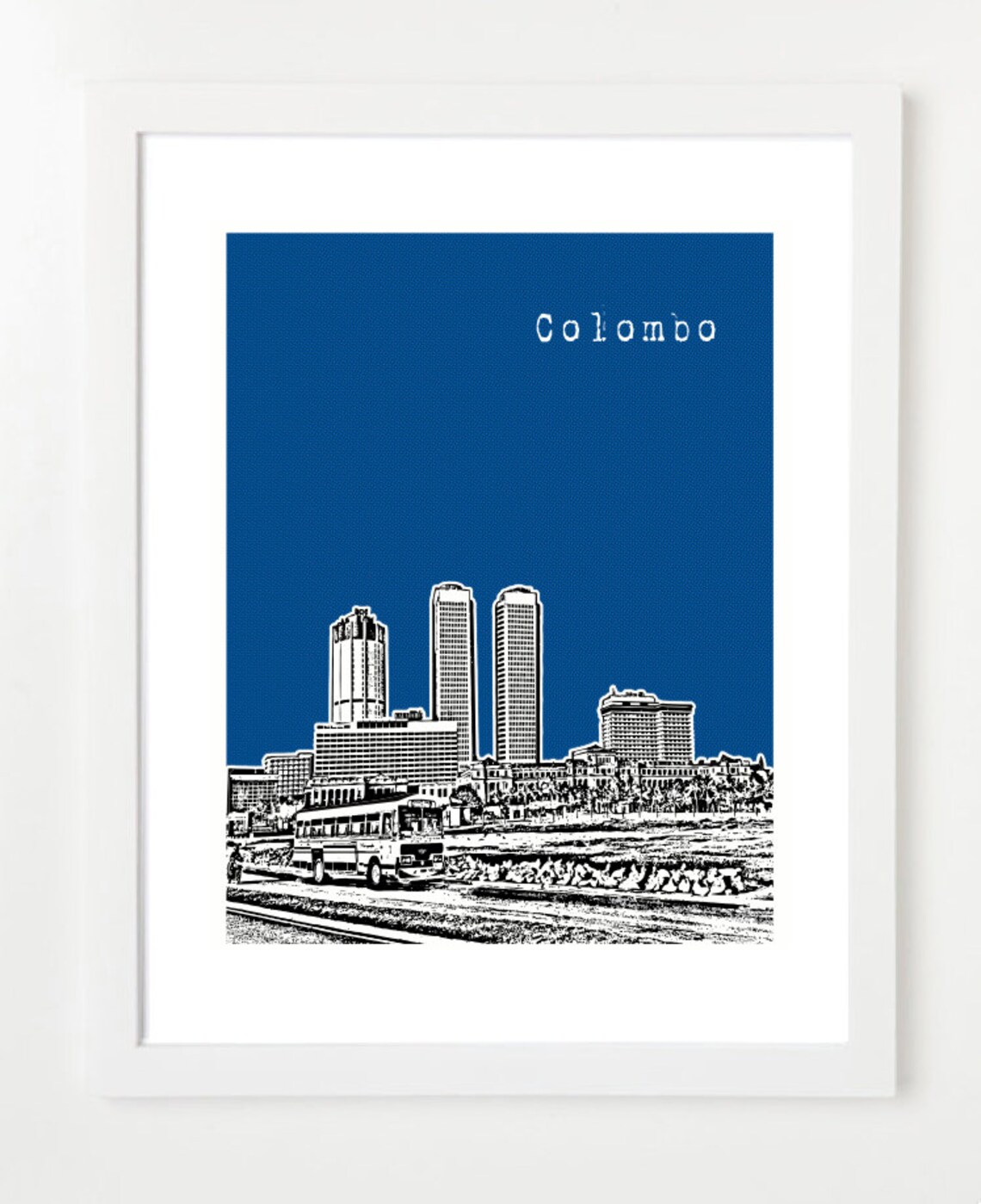 Colombo Sri Lanka Poster Skyline Art Print Colombo Poster | Etsy