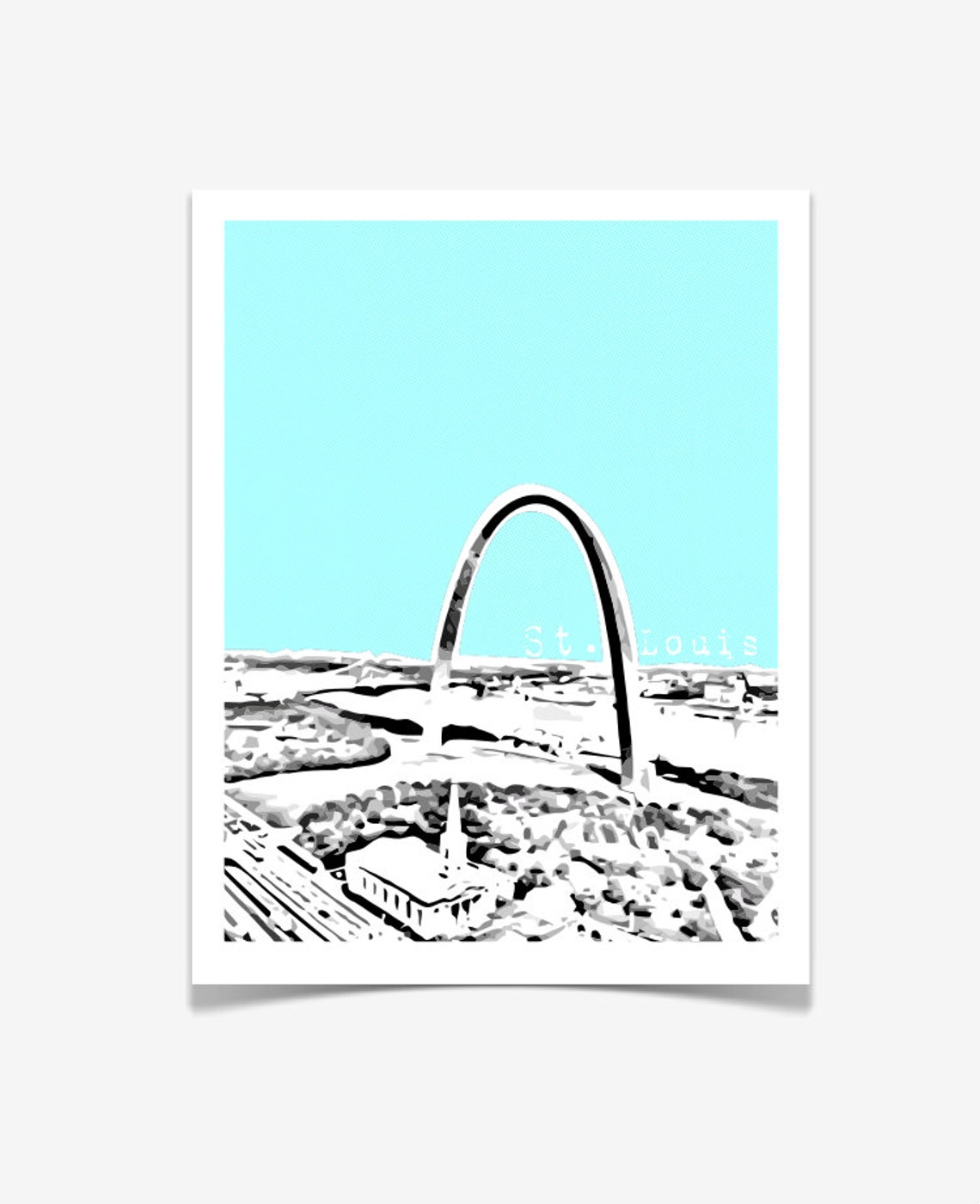 St Louis Print: Saint Louis Missouri Gateway Arch Skyline | Etsy