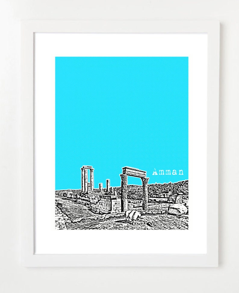 Amman Jordan Poster Amman City Skyline Series Art Print | Etsy