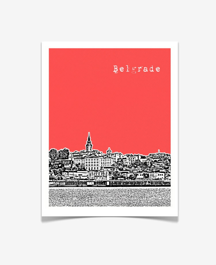 Belgrade Poster Belgrade City Skyline Art Print Belgrade - Etsy