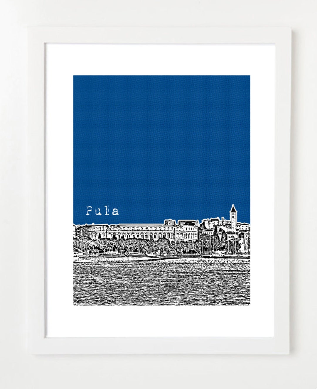 Pula, Croatia Poster Pula City Skyline Series Art Print Pula Arena - Etsy