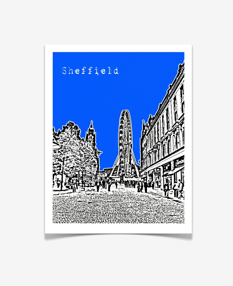 Sheffield Poster Europe City Skyline Series Art Print - Etsy UK