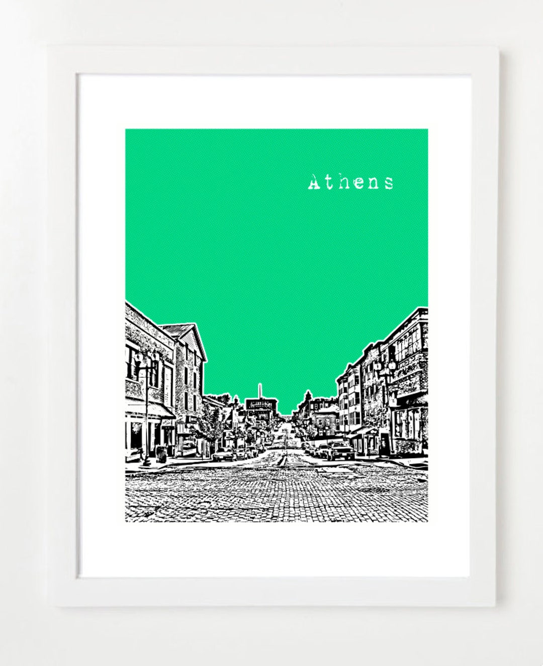 Athens Ohio Art Print Athens OH Poster Athens Ohio Skyline University ...