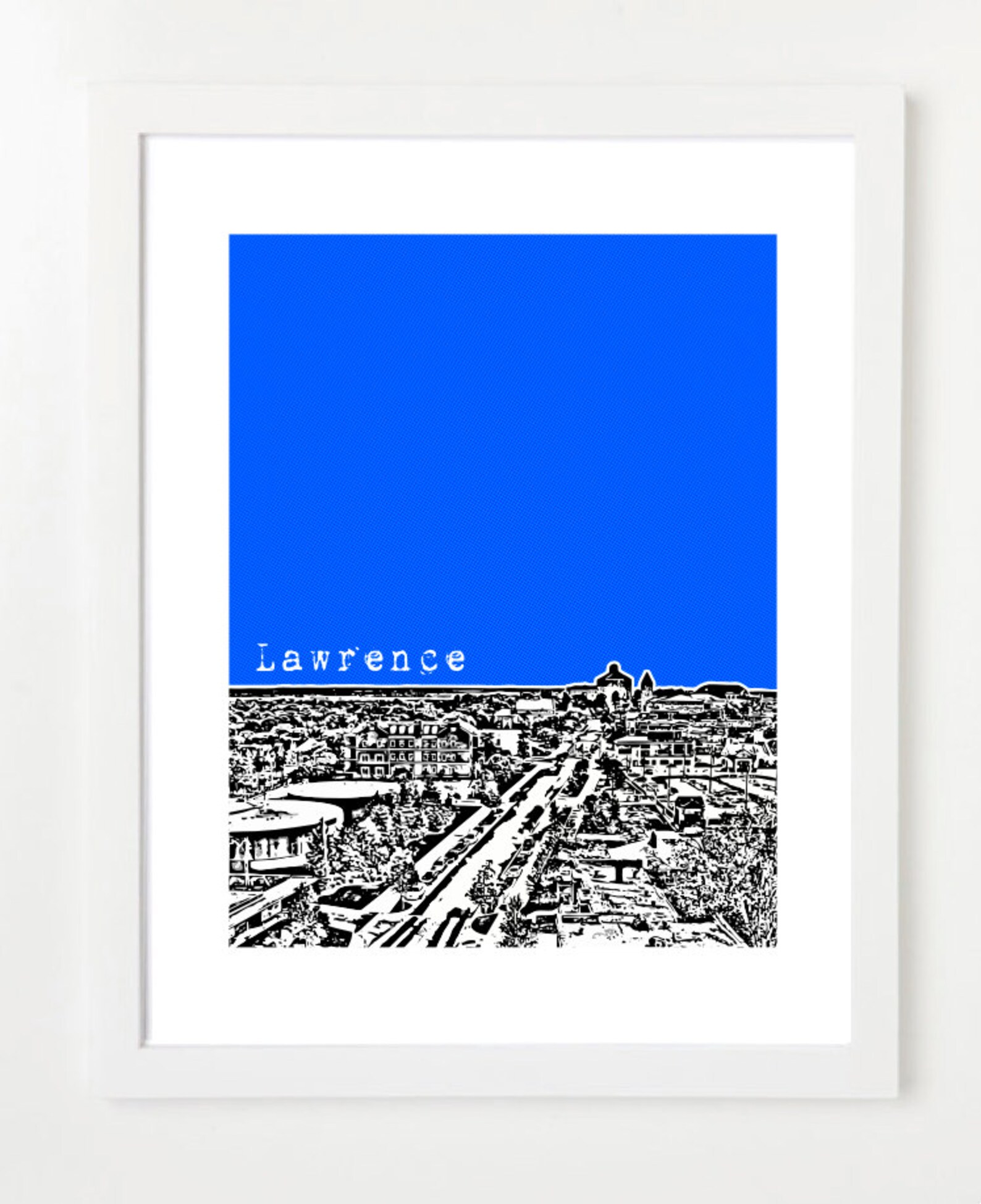 Lawrence Kansas Art Print Lawrence City Skyline Series - Etsy