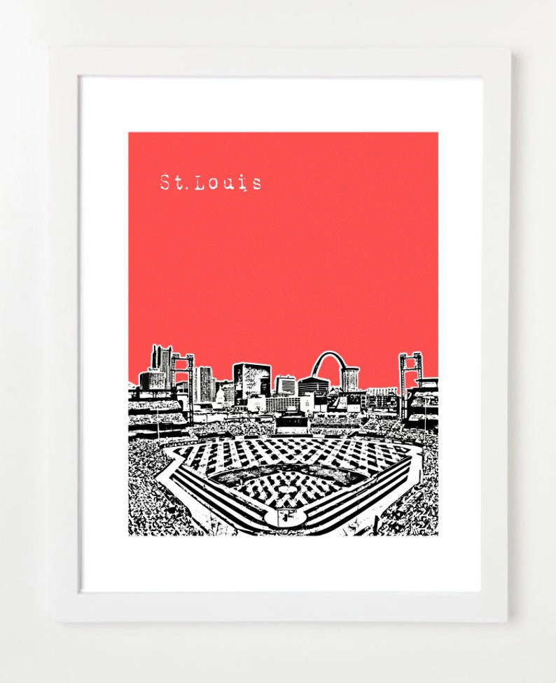 St Louis Missouri Skyline City Art Print Poster for Office | Etsy