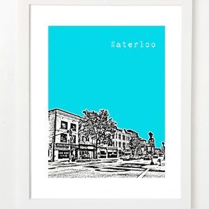 Waterloo Ontario Art Poster City Skyline Print King Street - Etsy
