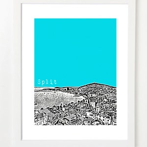 Split Croatia Poster City Skyline Series Art Print Split - Etsy