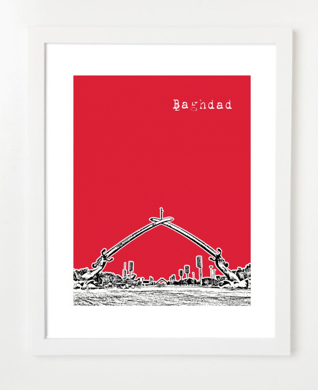 Baghdad Iraq Poster Baghdad City Skyline Series Art Print - Etsy