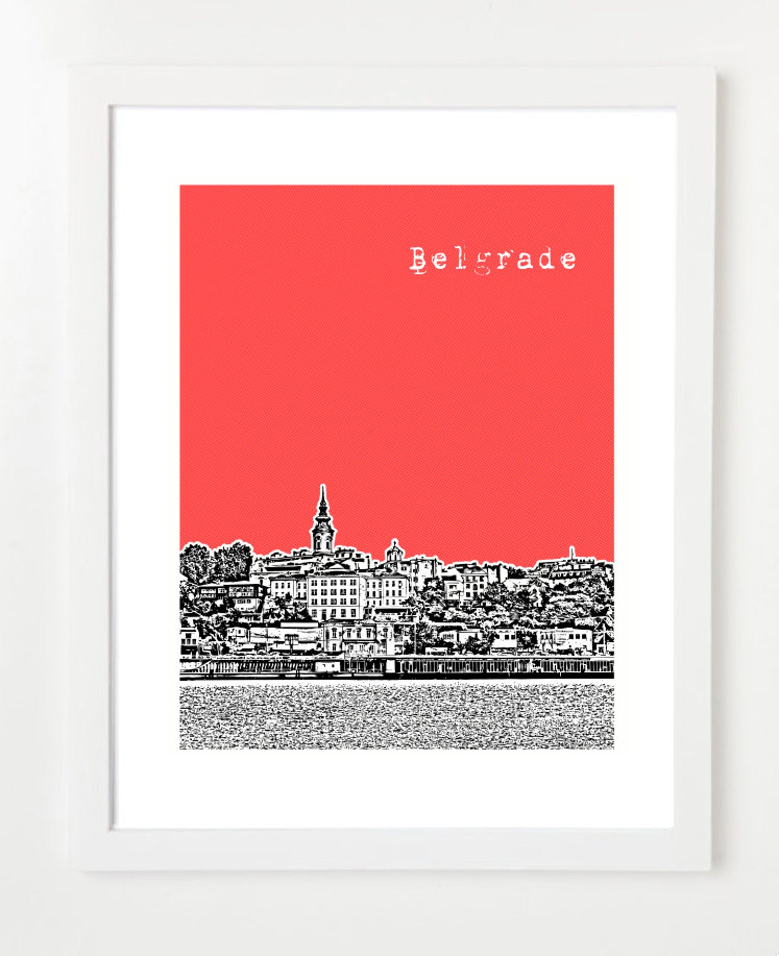 Belgrade Poster Belgrade City Skyline Art Print Belgrade - Etsy