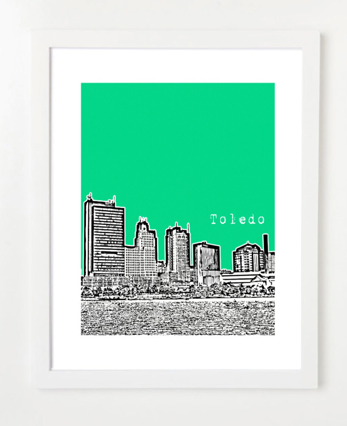 Toledo Skyline Poster Ohio City State Art Print Toledo - Etsy