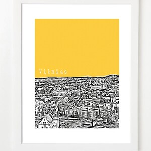 Vilnius Skyline Poster Vilnius Lithuania City Skyline Series Art Print ...