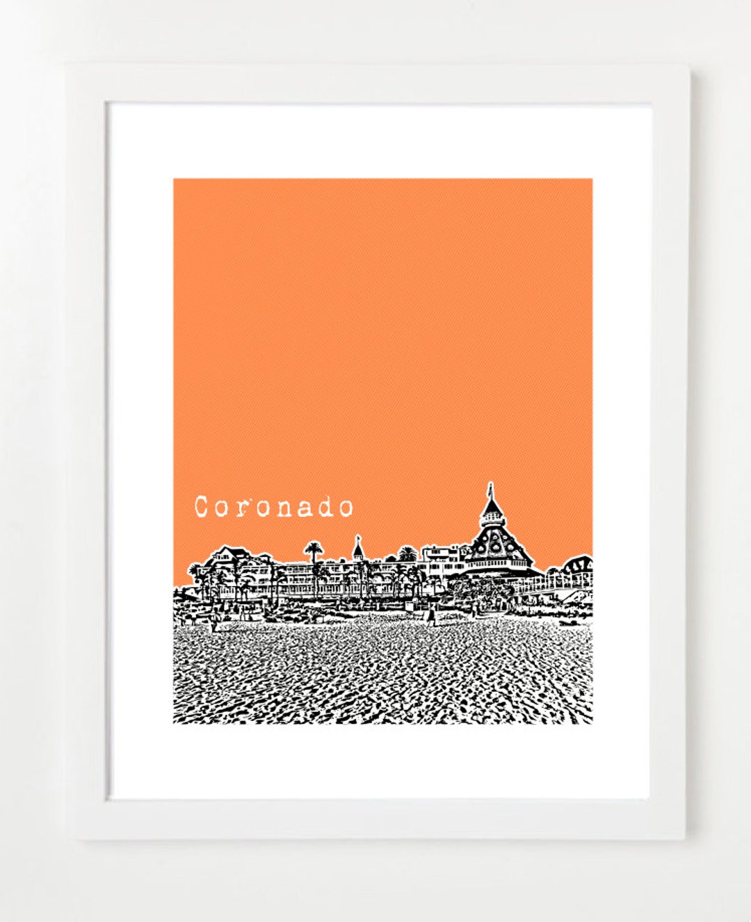 Coronado California Poster Coronado City Skyline Print - Etsy