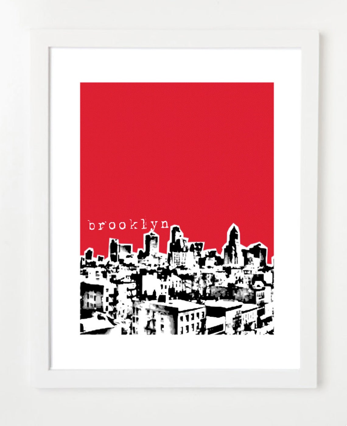 Brooklyn Art Print Brooklyn New York City Skyline Poster - Etsy