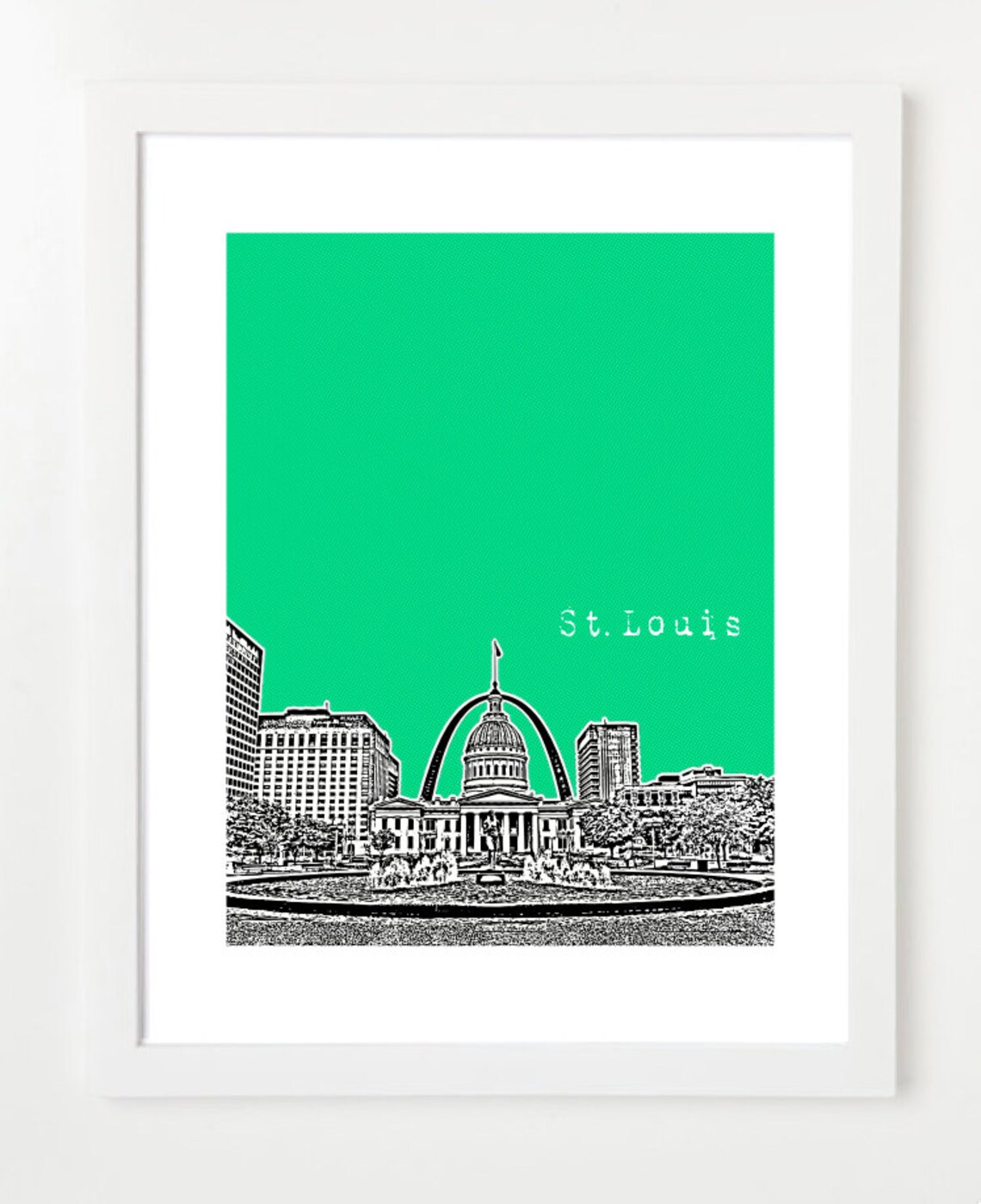 St. Louis Skyline Saint Louis City Skyline Poster Gateway - Etsy
