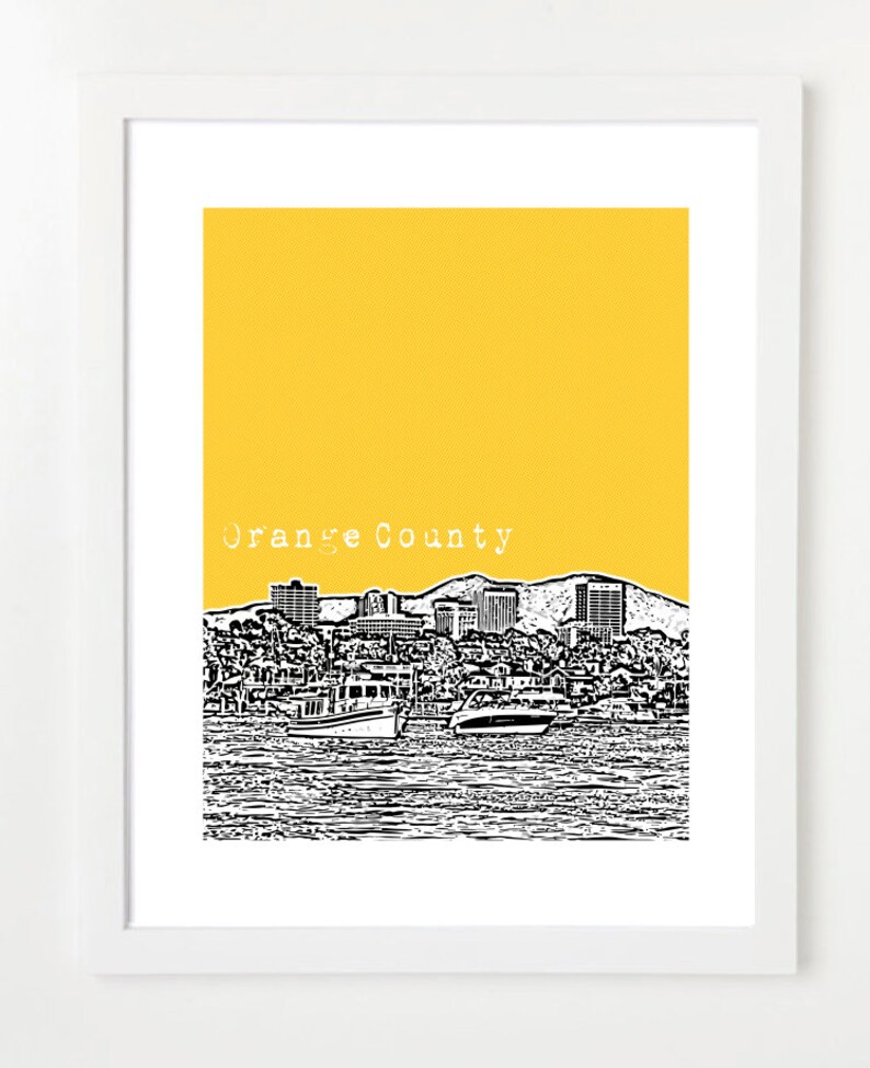 Orange County California Poster Orange County Art Newport - Etsy