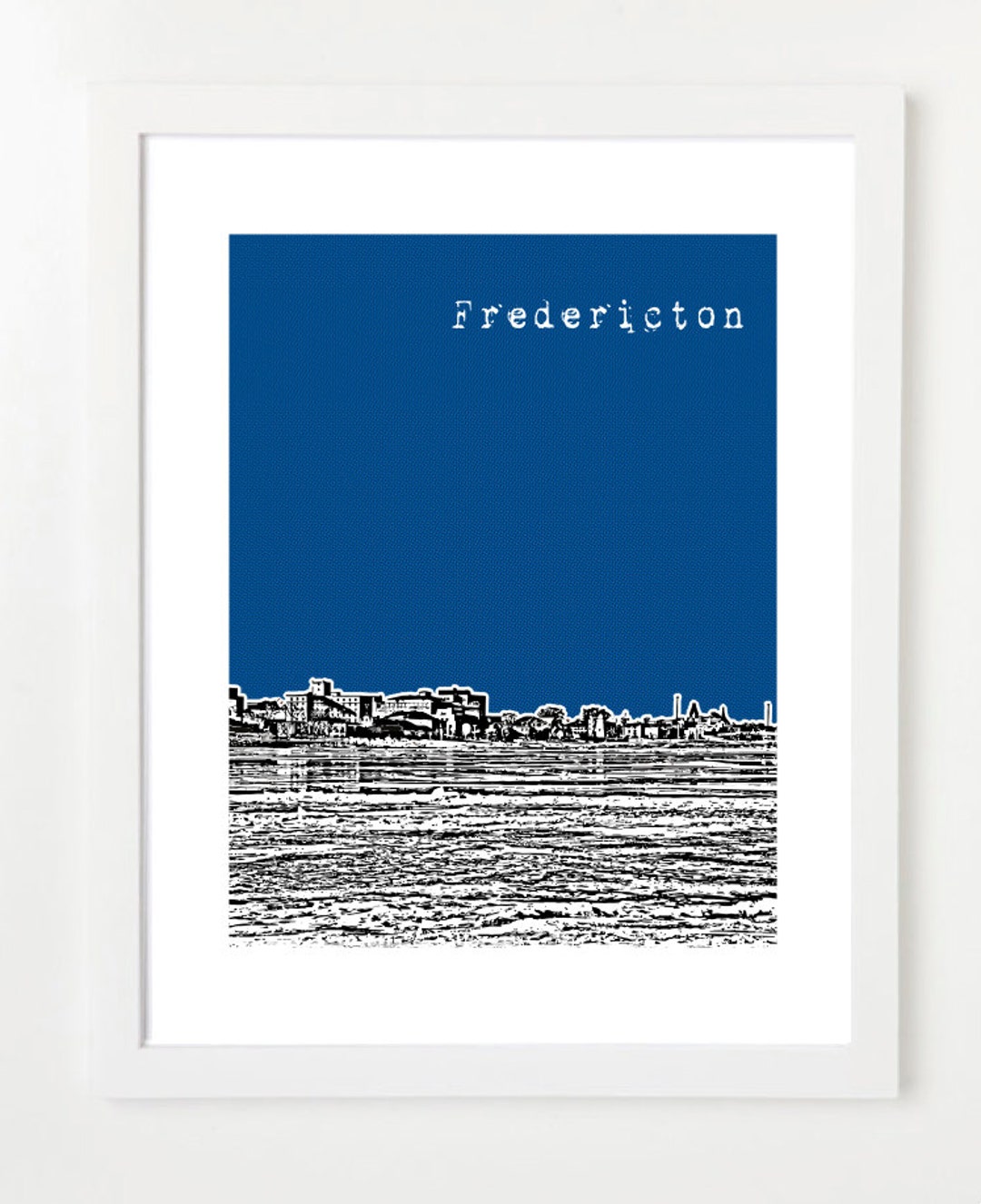 Fredericton New Brunswick Poster Fredericton NB City Skyline - Etsy