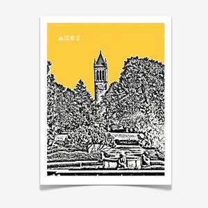 Ames Iowa Art Print Ames Skyline Poster Ames Poster Ames Wedding Gift ...