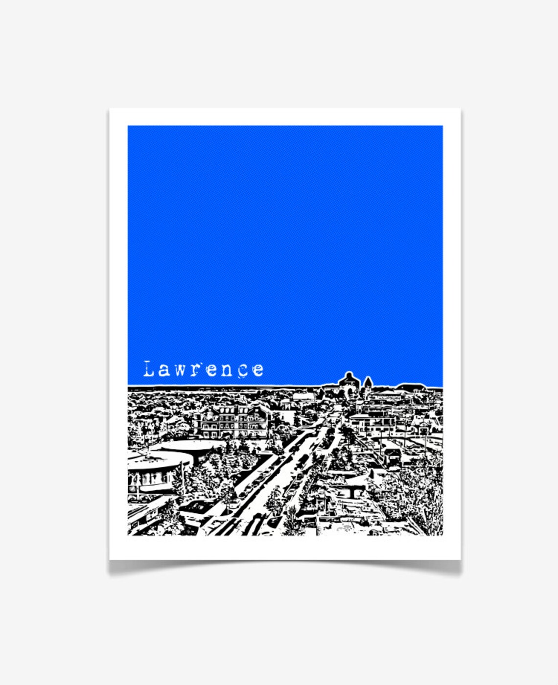 Lawrence Kansas Art Print Lawrence City Skyline Series | Etsy
