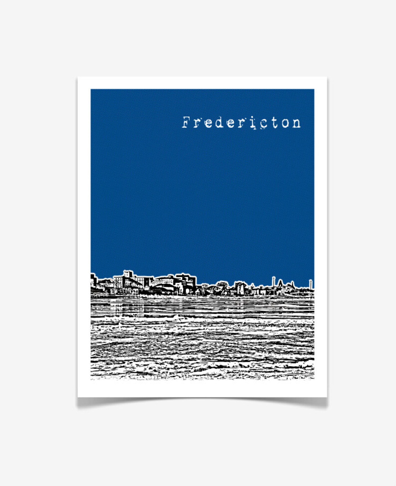 Fredericton New Brunswick Poster Fredericton NB City Skyline - Etsy