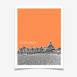 Coronado California Poster Coronado City Skyline Print - Etsy