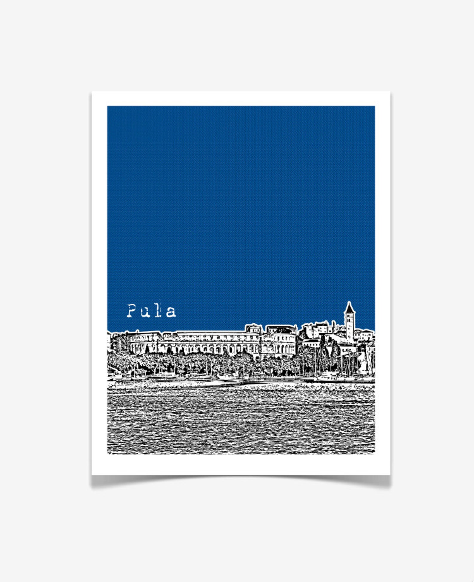 Pula Croatia Poster Pula City Skyline Series Art Print | Etsy