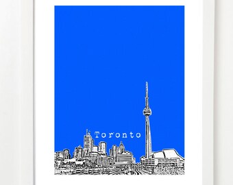 Toronto Skyline Poster Toronto Ontario Canada City Art | Etsy