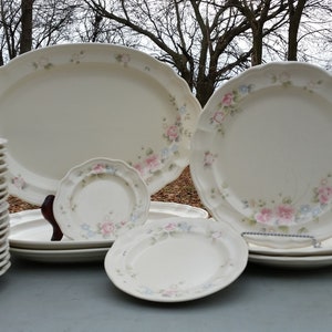Pfaltzgraff TEA Rose Pattern Dinnerware Platters Plates Bowls Salt N ...