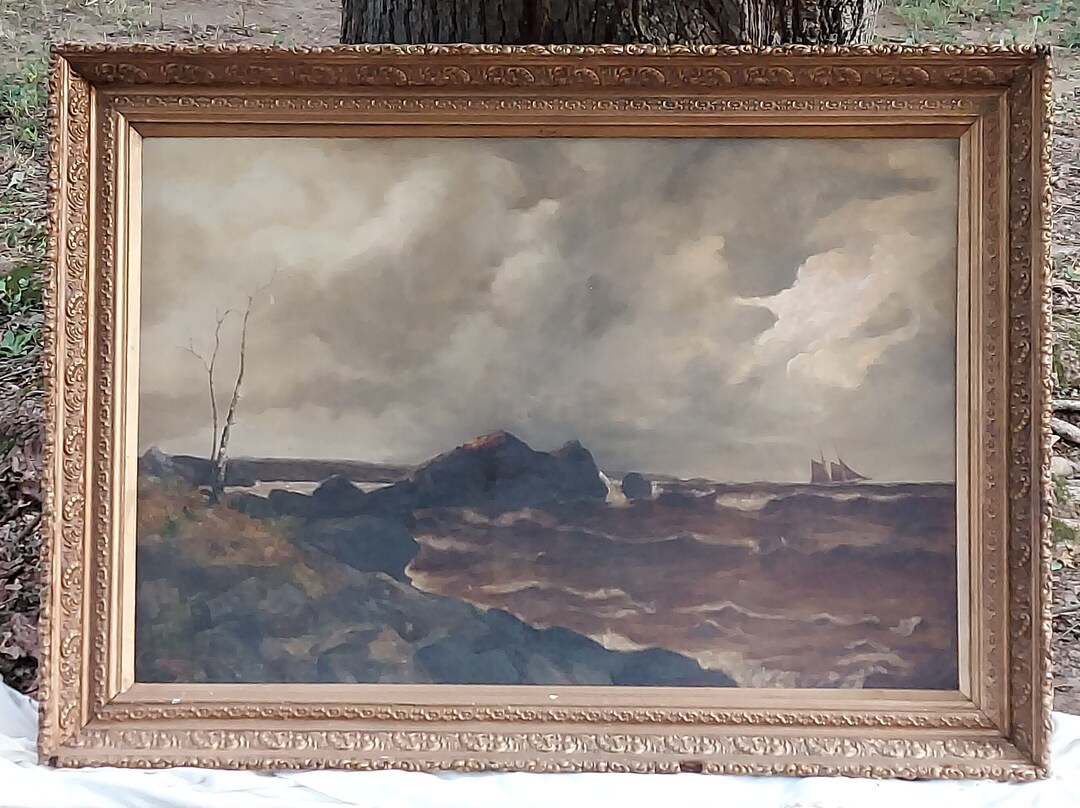Peter Lund Great Lakes Painting O/c 1890's LARGE Original - Etsy