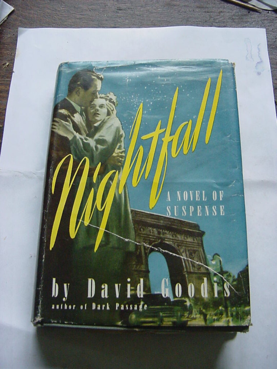 First Edition NIGHTFALL Hardcover Book by David Goodis Rare Suspense ...
