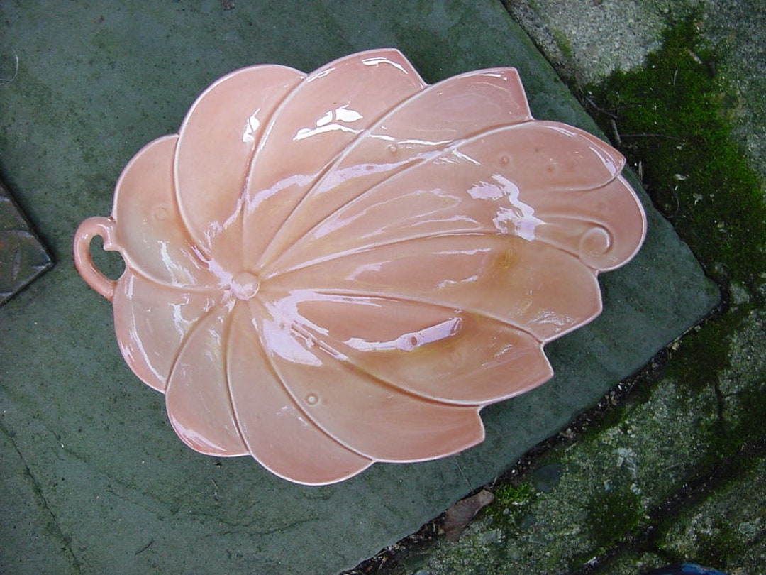 Harold Johnson ART Pottery Leaf Dish Server MCM - Etsy