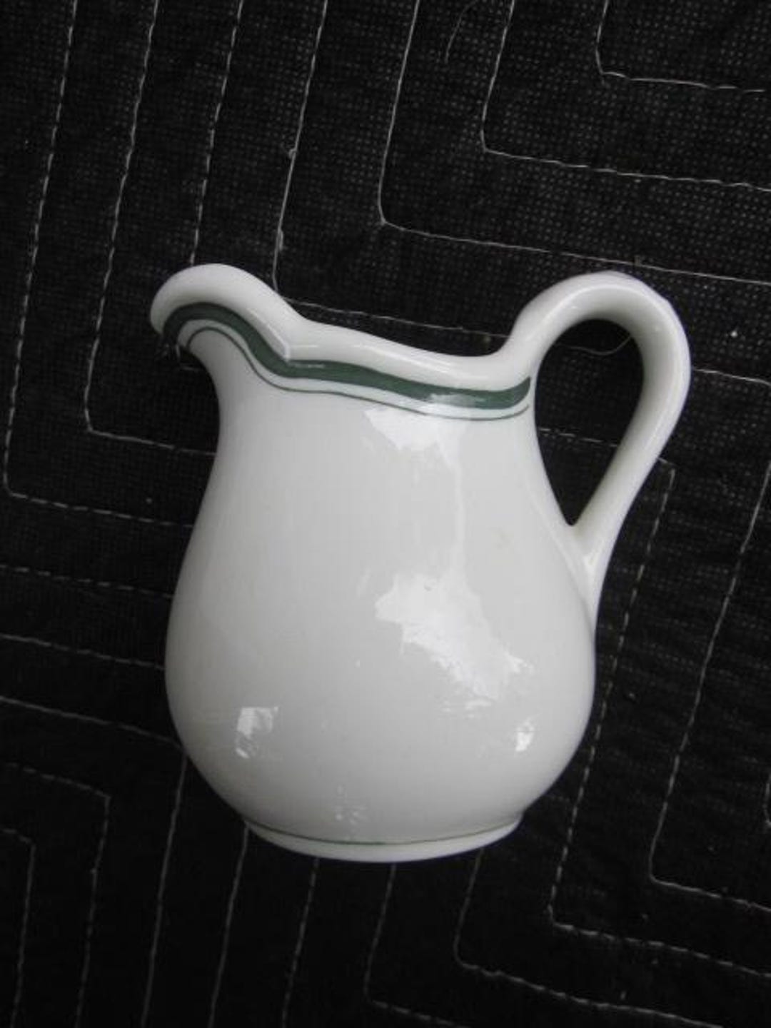 Green Line Double Line Restaurant China Creamer Pitcher - Etsy
